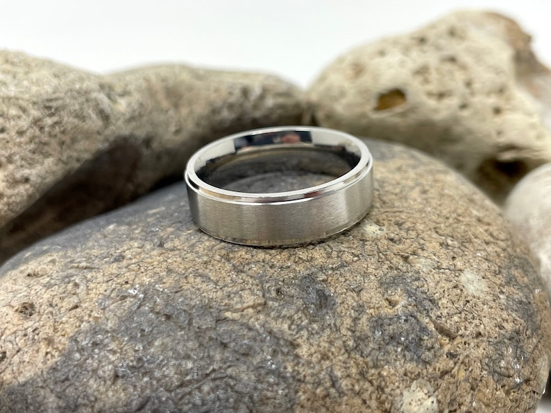 Stainless Steel Ring 6mm Ring Steel Band Thick Ring Chunky - Etsy UK