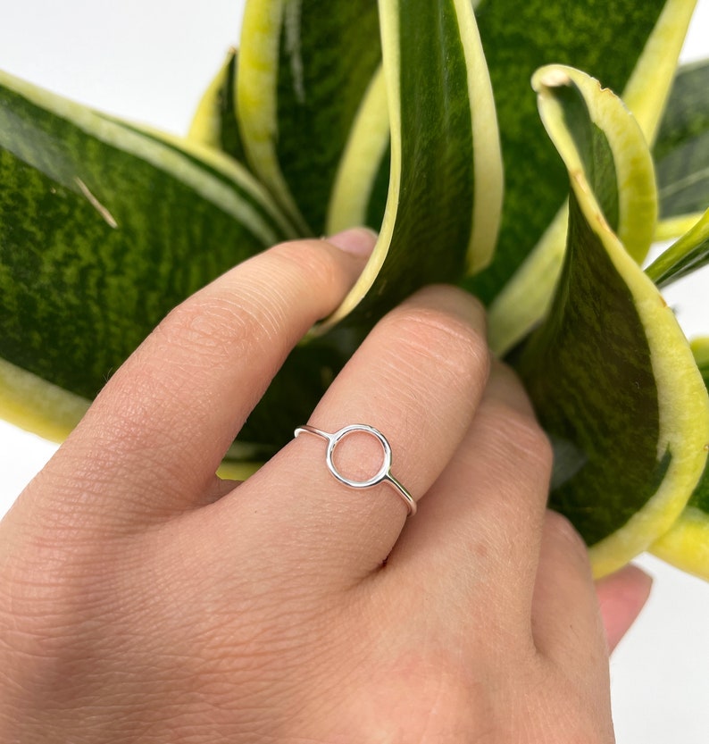 925 Sterling Silver Ring Circle Ring Pinky Ring Small Ring - Etsy UK