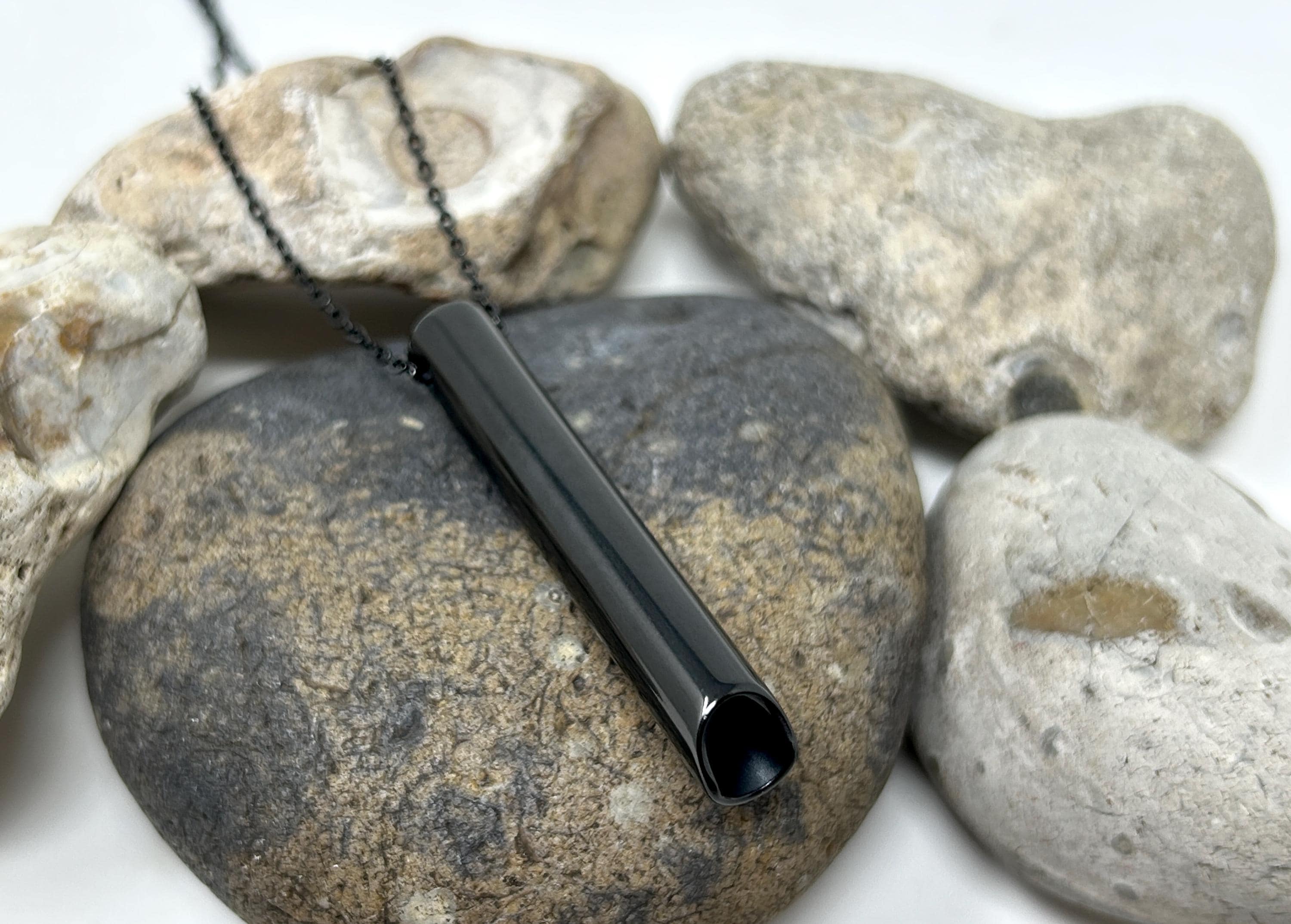 Stainless Steel Anxiety Necklace, Breathing Necklace, Stress Healing ...