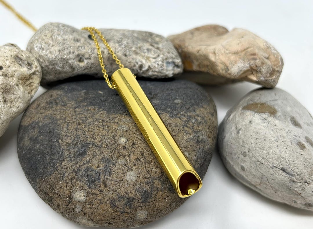 Stainless Steel Anxiety Necklace, Breathing Necklace, Stress Healing ...