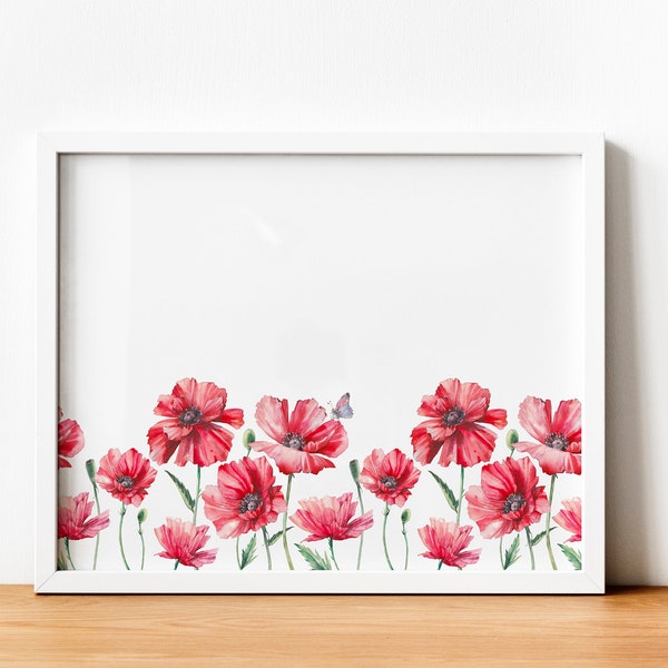 Poppy Print - Etsy UK