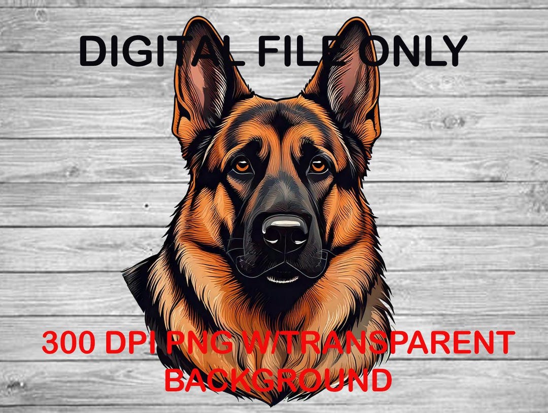 German Shepherd Digital File Clipart PNG - Etsy