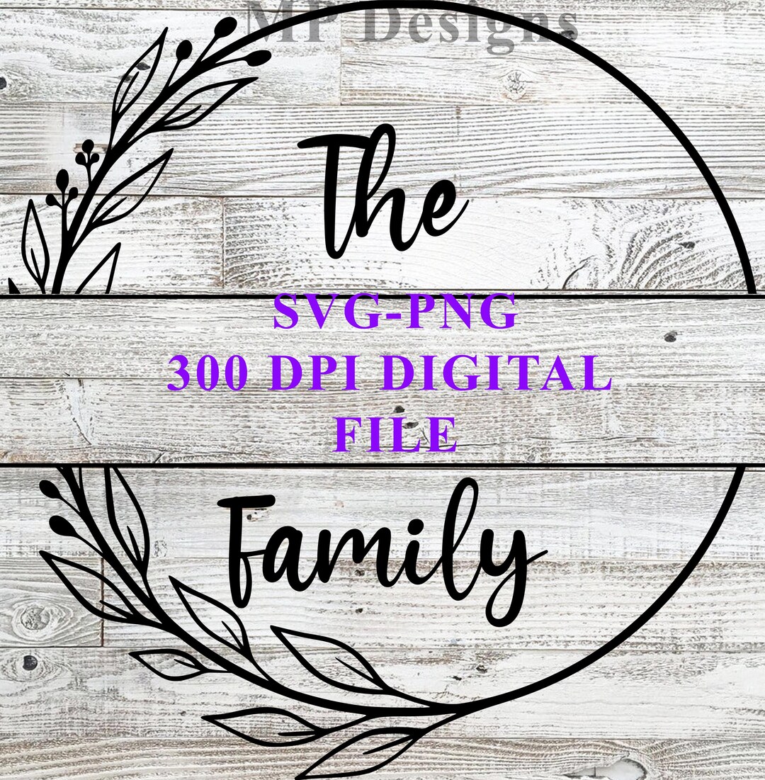 Family Sign SVG Digital File - Etsy