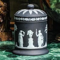 Vintage Beautiful Wedgwood Blue Jasperware English Bone China "cupid ...