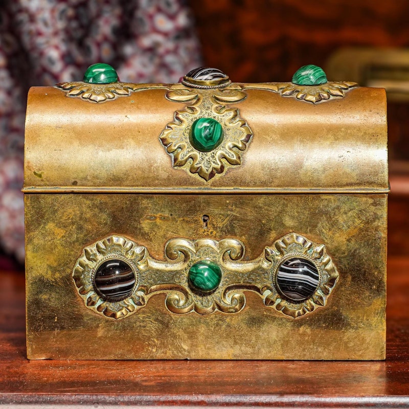 Antique Gemstone Casket - Etsy