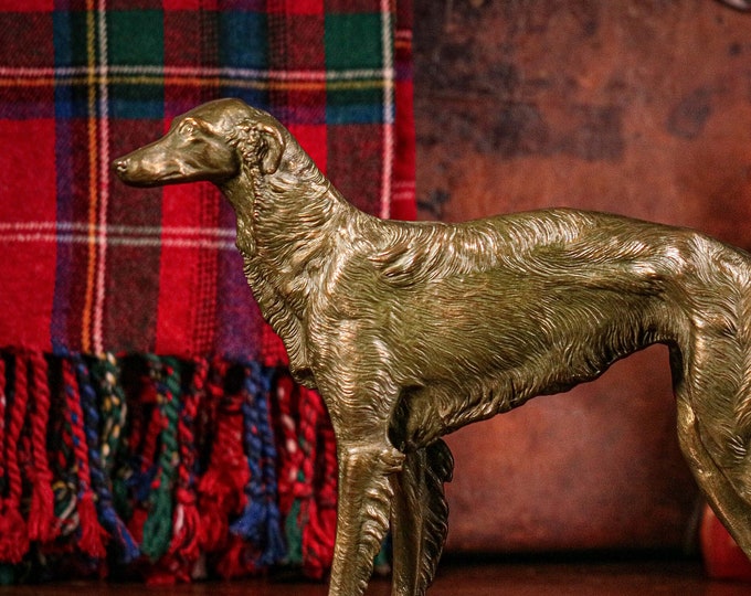 Amazing Large Borzoi Russian Wolfhound Dog Antique Jennings Brothers ...