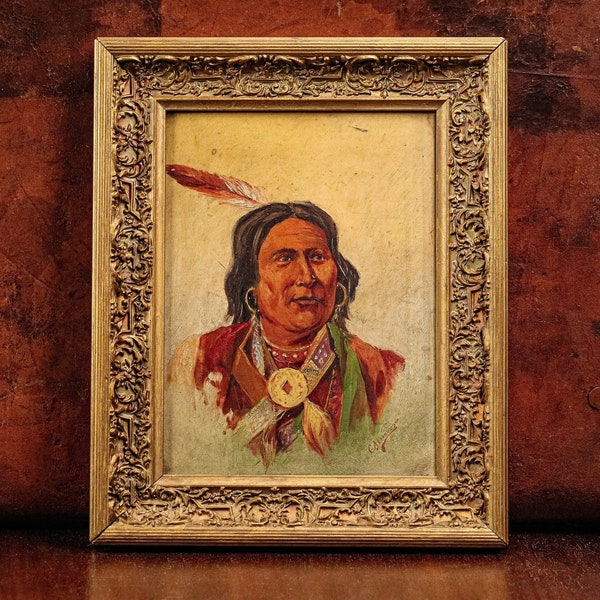 Native American Indian Oil Paintings - Etsy