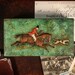 Stately Vintage Horse Equestrian Fox Hunt Painted Desk Trinket Jewelry ...