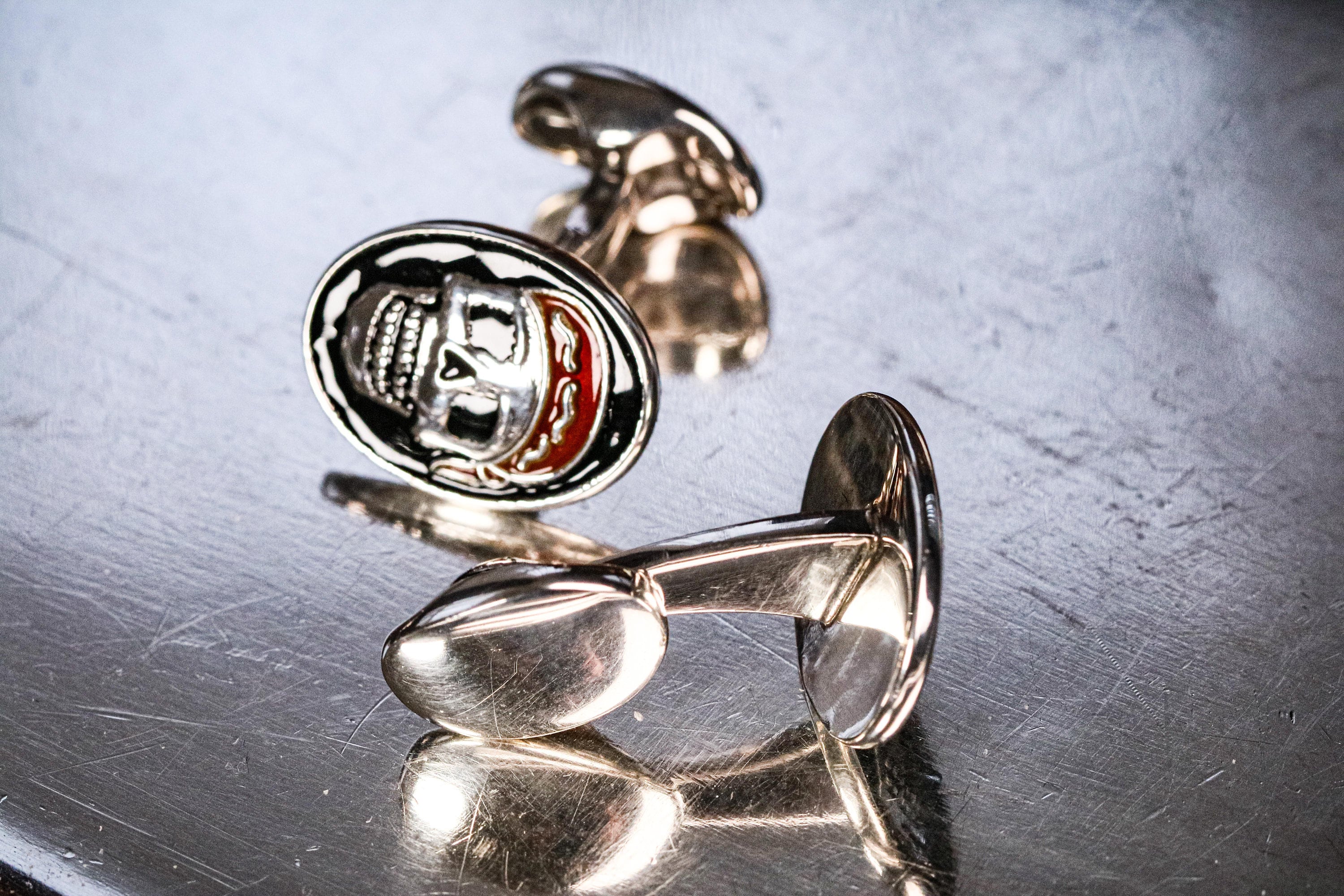 Handsome Sterling Silver Ralph Lauren Purple Label Skull Pirate Theme Cufflinks Groom Gift - Etsy