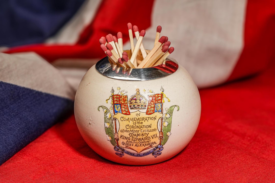 Hand Painted Coronation 1902 King Edward VII and Queen Alexandra ...