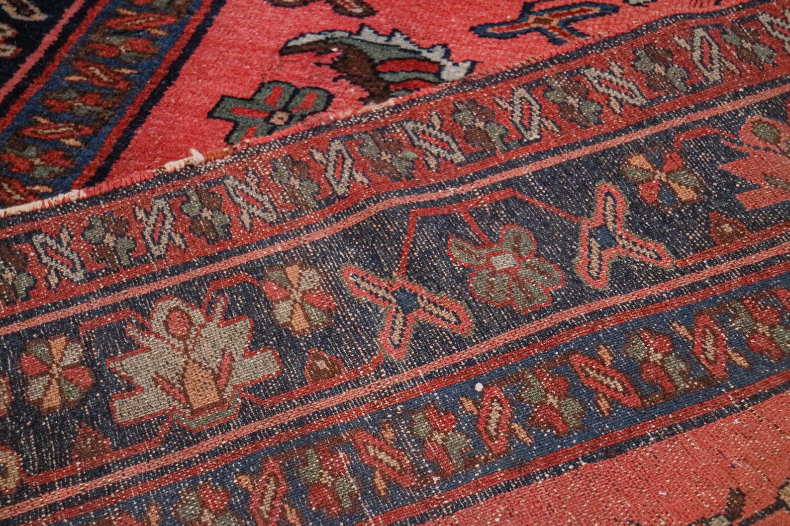 Beautiful Antique Handmade Kurdish Tribal Carpet Area Rug - Etsy