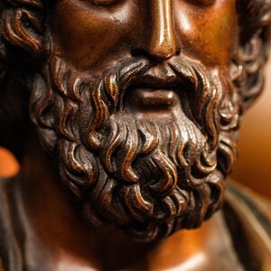 Incredible Antique French Grand Tour Bronze Greek God Bust Statue ...