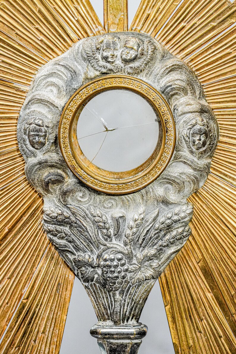 Stunning French Antique Catholic Christianity Monstrance With Brass ...
