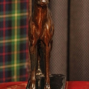 Stately High Quality Bronze Whippet Greyhound Dog Figurine Statue ...