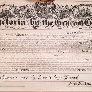 Rare Collection of British Royal Decrees Queen King Wax Seals Documents ...