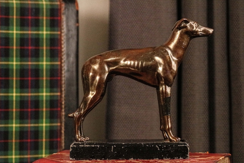 Stately High Quality Bronze Whippet Greyhound Dog Figurine - Etsy