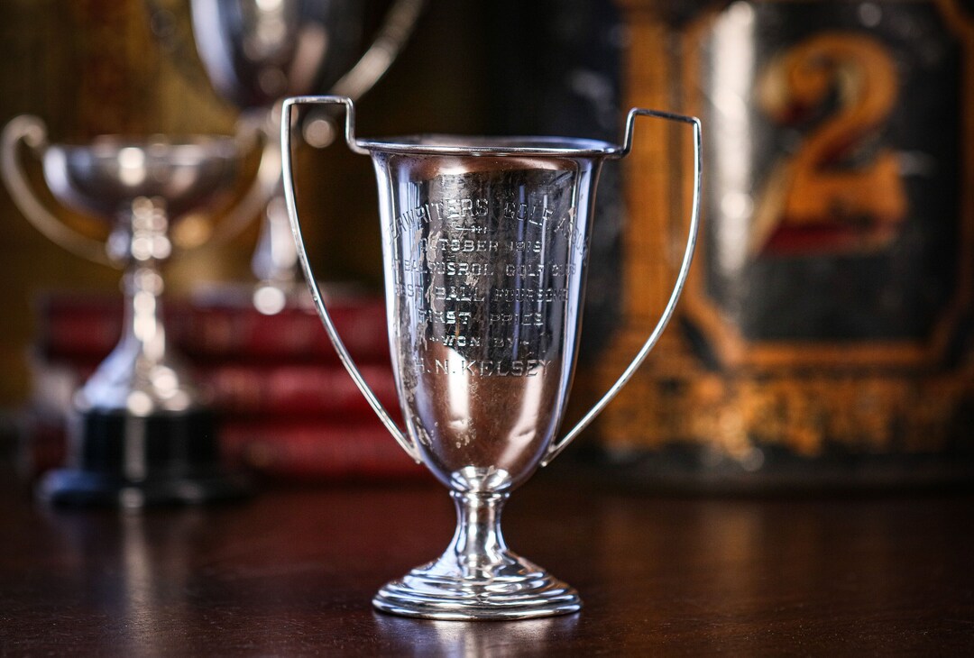 Nice Sterling Silver Antique Double Handle Golf Sports Trophy Cup ...