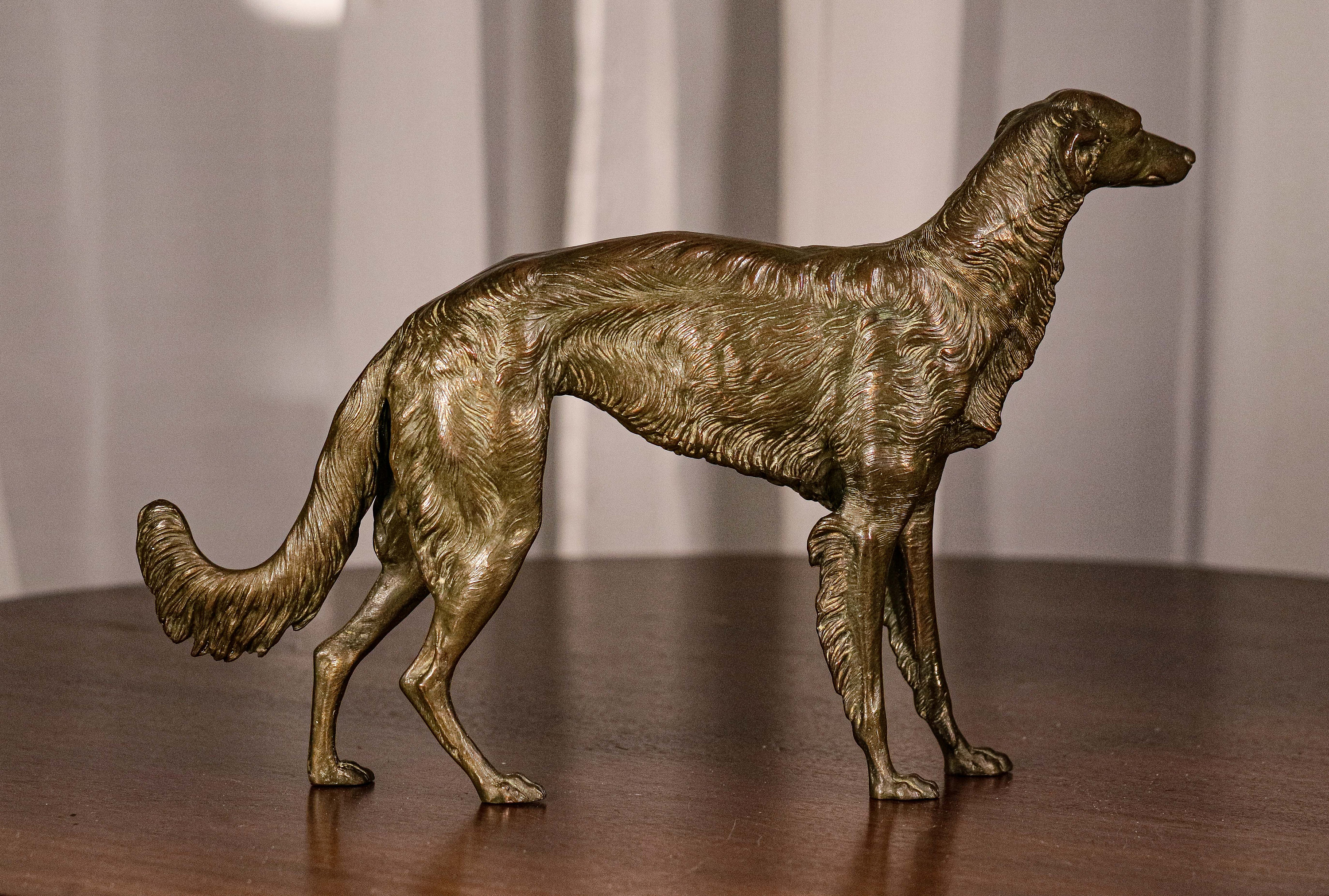 Amazing Large Borzoi Russian Wolfhound Dog Antique Jennings Brothers ...