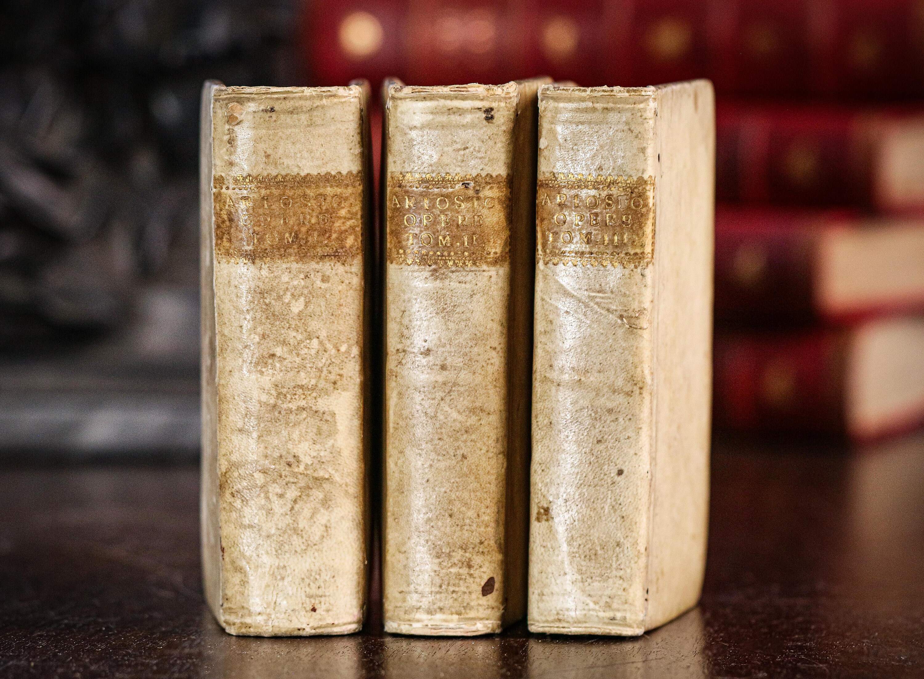 Rare 1741 3 Volume Set Antique Vellum Bound Books Grand Tour Opera of ...