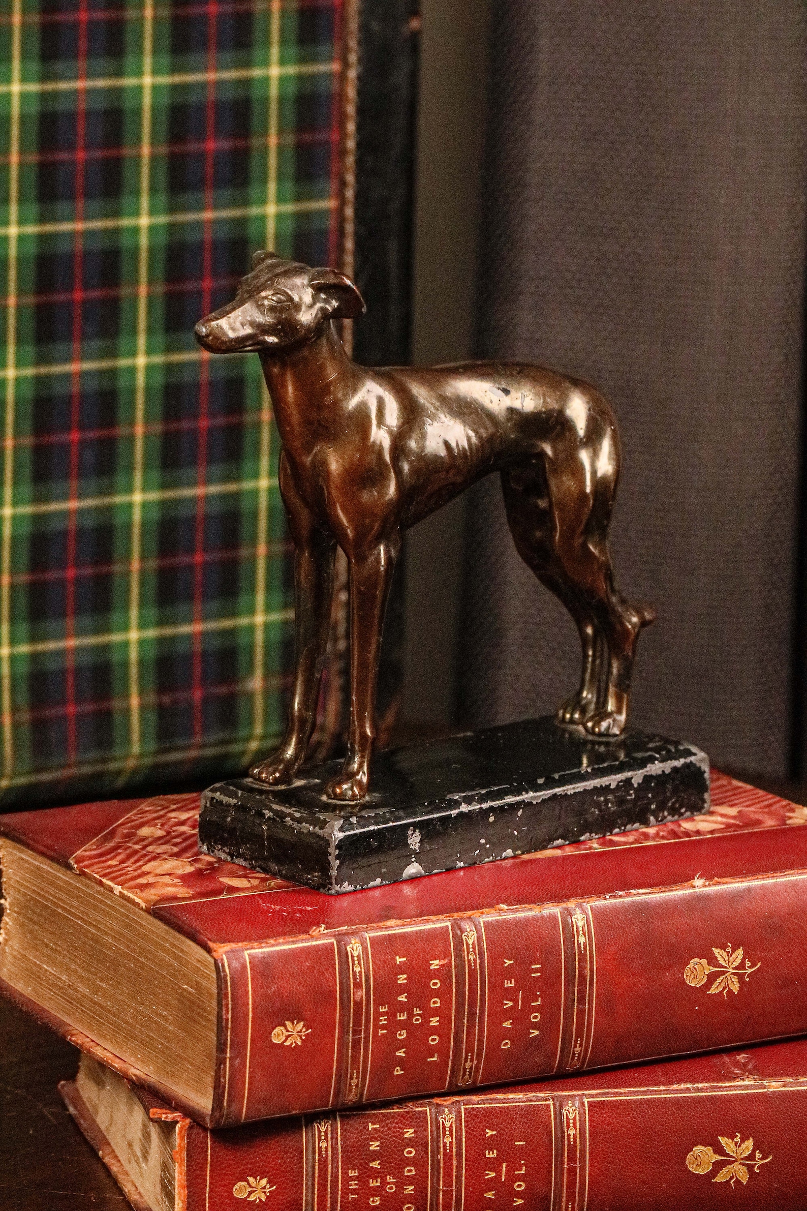 Stately High Quality Bronze Whippet Greyhound Dog Figurine - Etsy