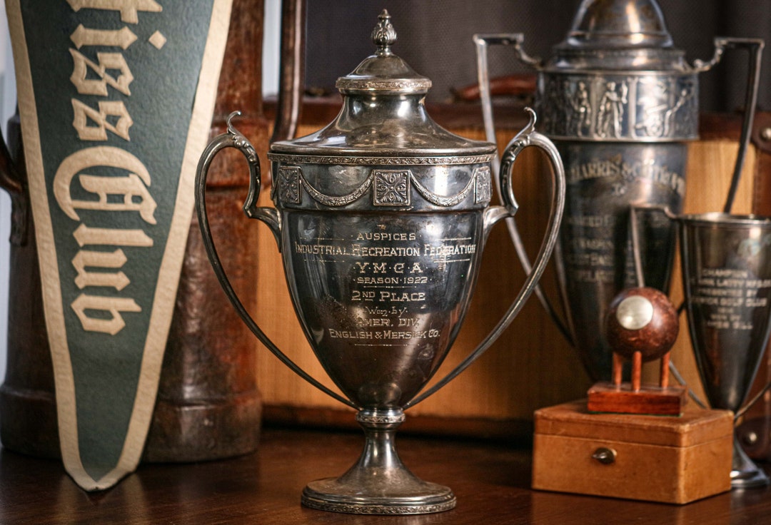 Awesome Huge Neoclassical Style Silverplate Antique Baseball Trophy Cup ...