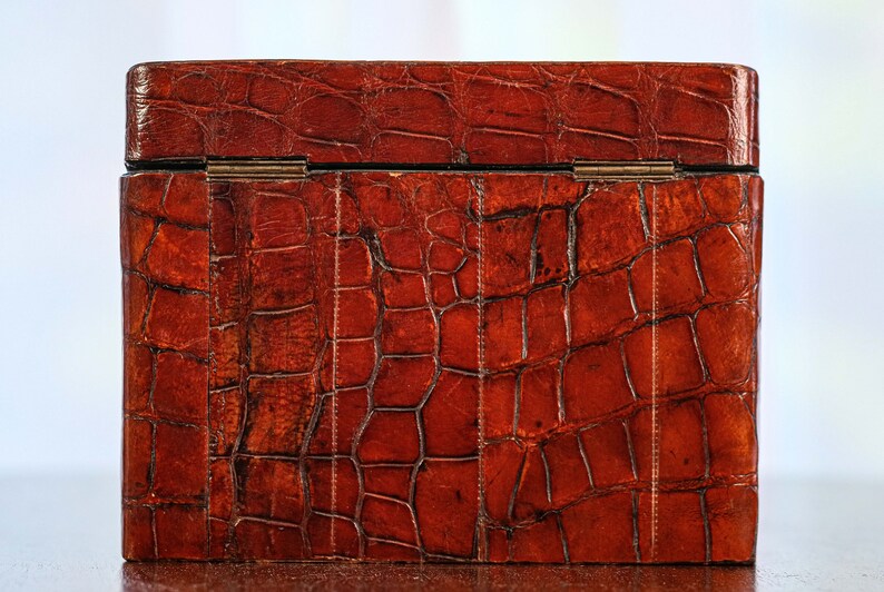 Exceptional Quality Antique Leather Victorian Desk Letter Box Home ...