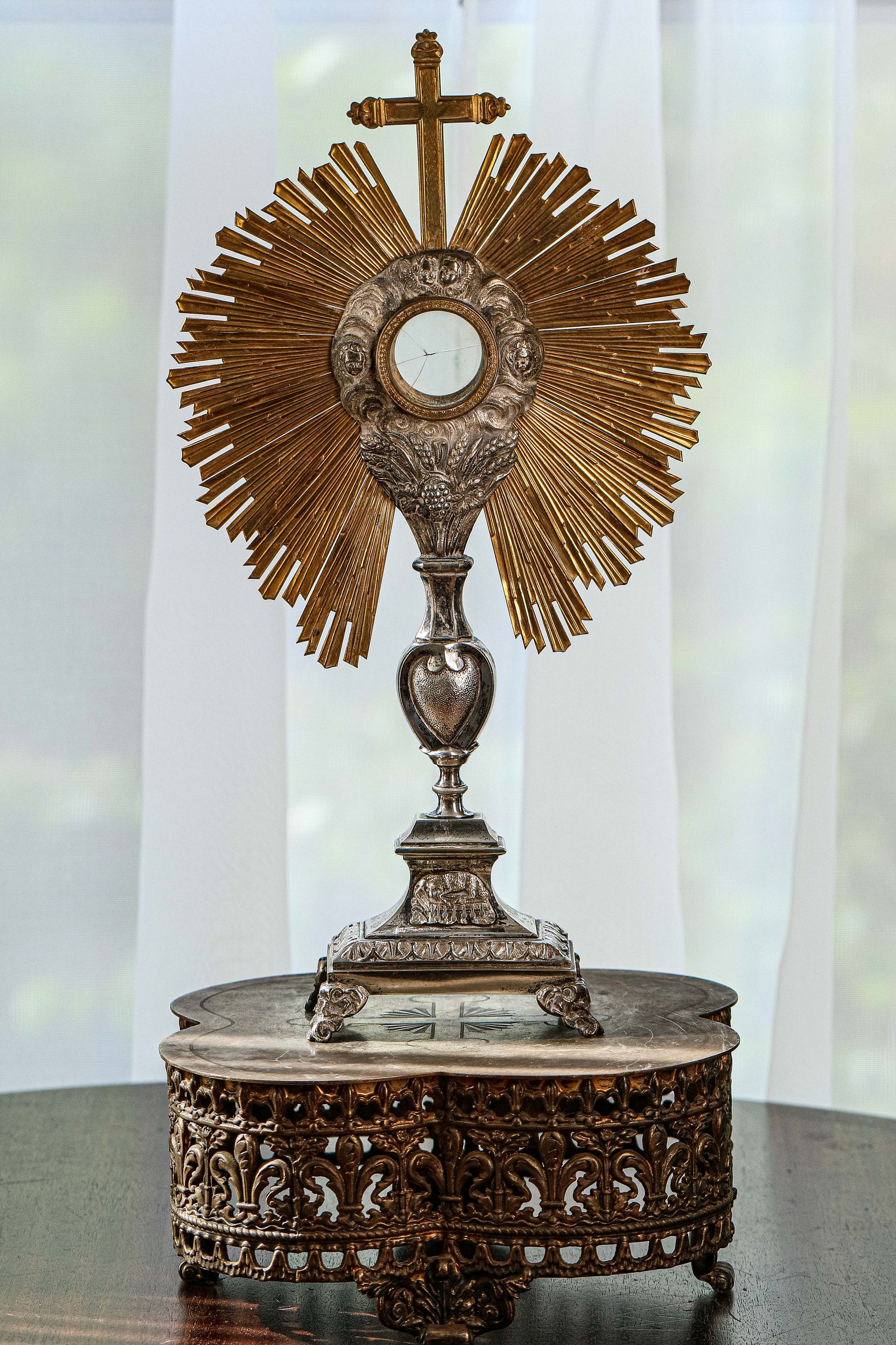 Stunning French Antique Catholic Christianity Monstrance With Brass ...