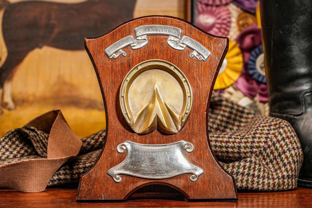 Charming Antique Presentation Trophy Plaque Horse Equestrian Show ...