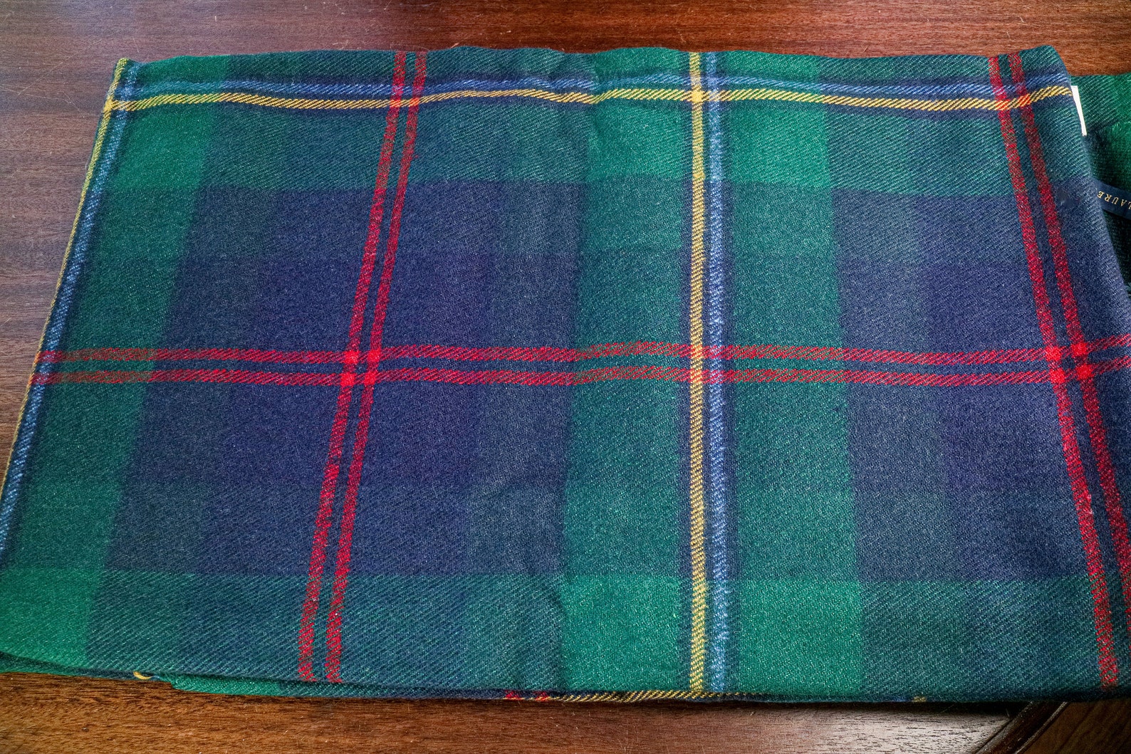 Signature Ralph Lauren Bright Plaid Tartan Wool Linen Luxury Throw ...