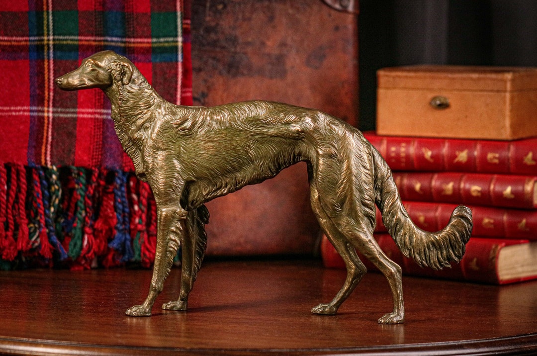 Amazing Large Borzoi Russian Wolfhound Dog Antique Jennings Brothers ...