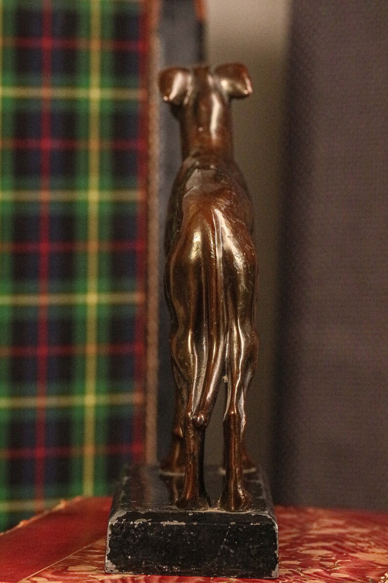 Stately High Quality Bronze Whippet Greyhound Dog Figurine - Etsy
