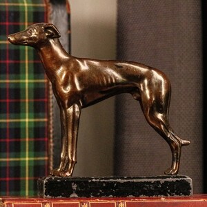 Stately High Quality Bronze Whippet Greyhound Dog Figurine Statue ...