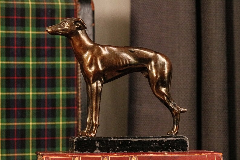 Stately High Quality Bronze Whippet Greyhound Dog Figurine - Etsy