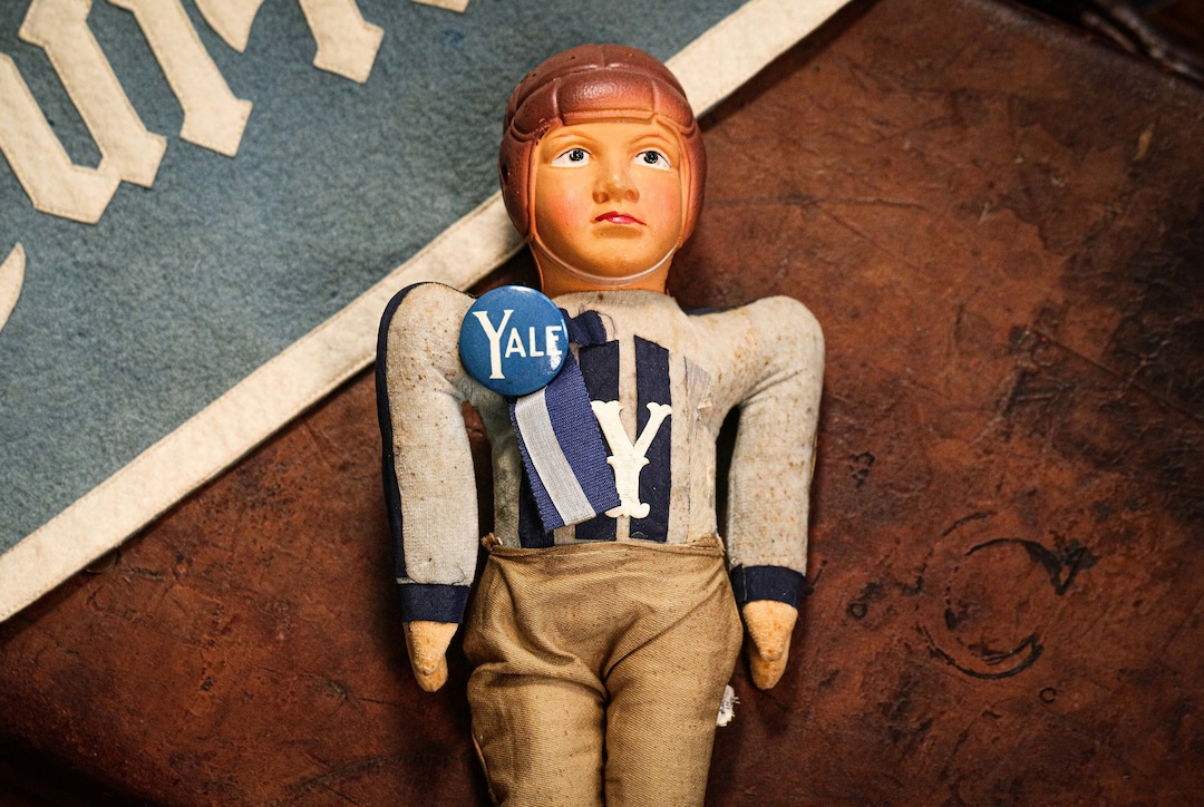 Rare Preppy Ivy League Yale Celluloid Head Football Player Doll - Etsy