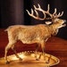 Incredible Cold Painted Antique Stag Statue Sculpture Jewelry Desk ...
