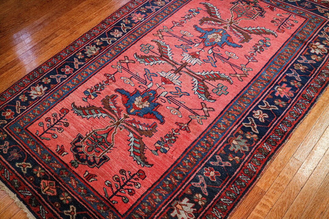 Beautiful Antique Handmade Kurdish Tribal Carpet Area Rug 4'4 X 6'7 ...
