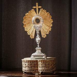 Stunning French Antique Catholic Christianity Monstrance With Brass ...