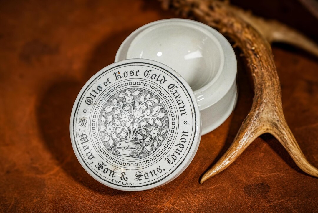 Fascinating Victorian Antique Porcelain Pot Lidded Jar Otto of Rose ...