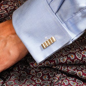 Solid 14k Gold Vintage Mid Century Modern Bar Cufflinks - Etsy