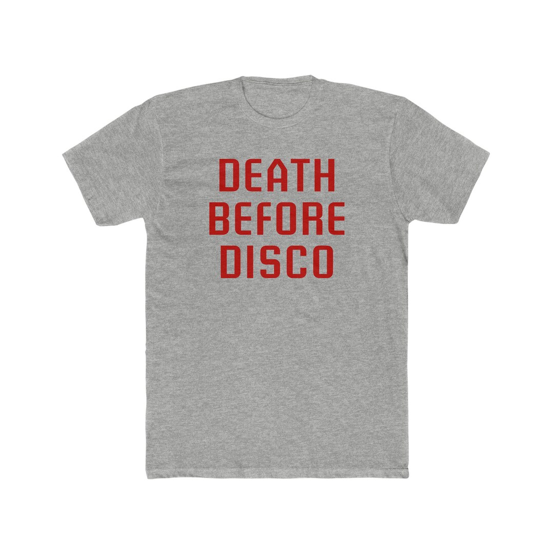 Death Before Disco T-shirt - Bella/canvas Jersey Cotton - Etsy