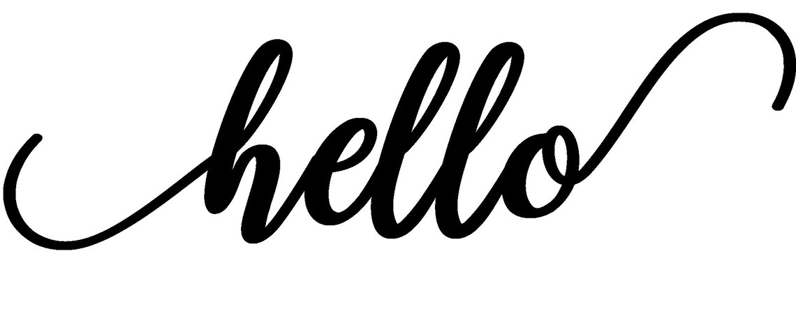 Hello extended font SVG PNG | Etsy