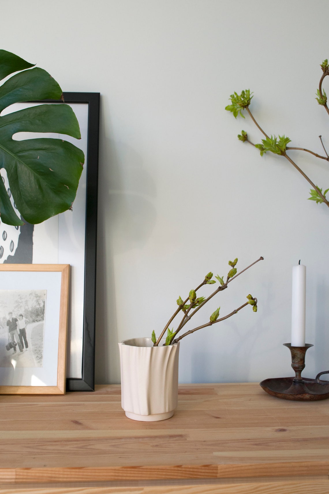 SHIVER Hand poured soy candle in a white ceramic vessel | Etsy