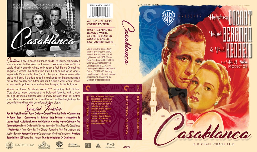 Casablanca Fake Criterion Cover For The Cc Laserdisc Collection Etsy