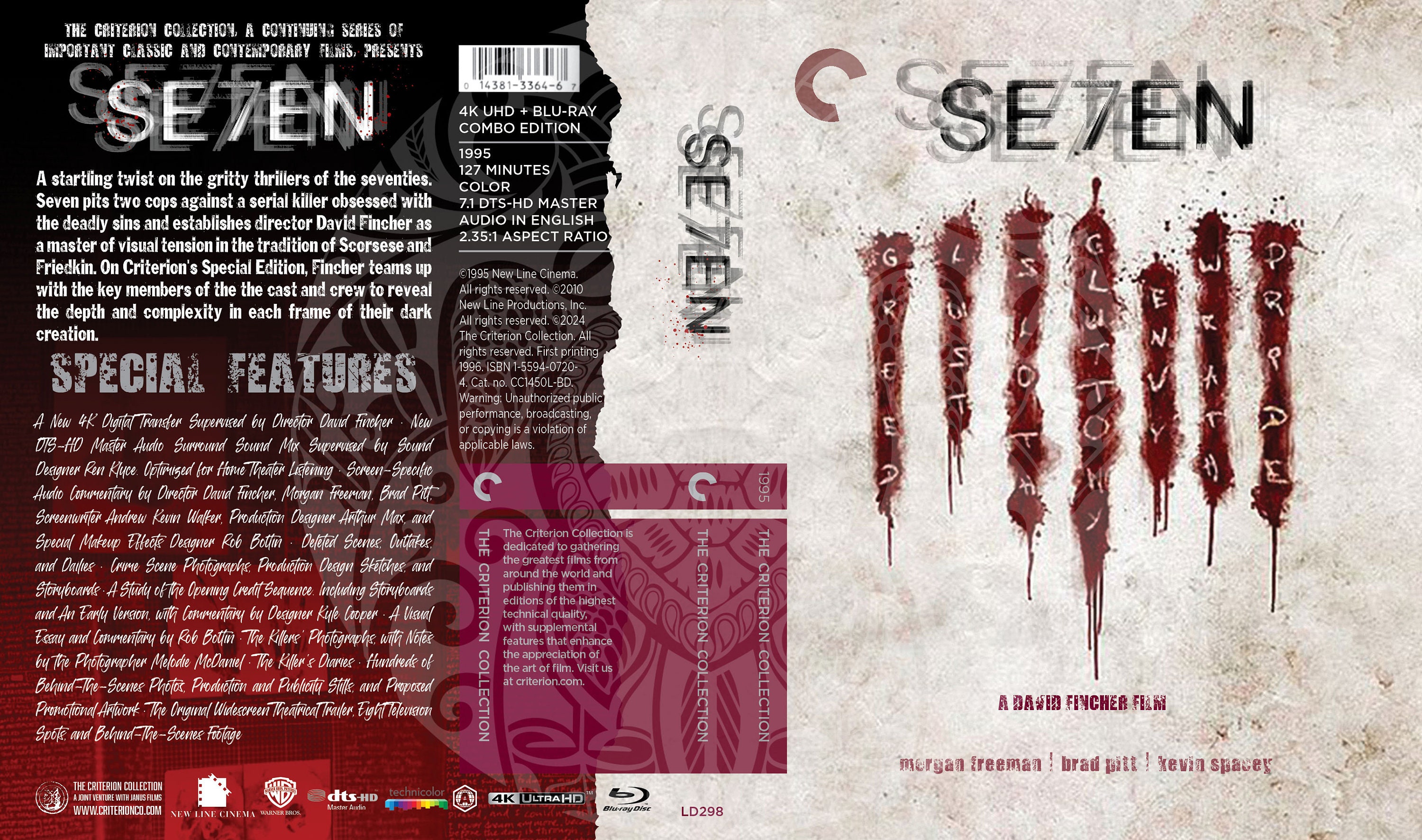 Seven Fake Criterion Cover For The Cc Laserdisc Collection Etsy
