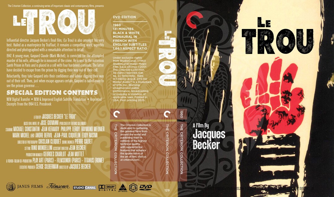 Le Trou (fake Criterion Cover) - Etsy