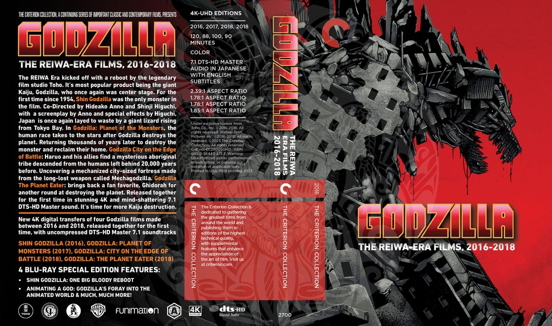 Reiwa Era Godzilla Boxset (version 2) (fake Criterion Covers) With 4 ...