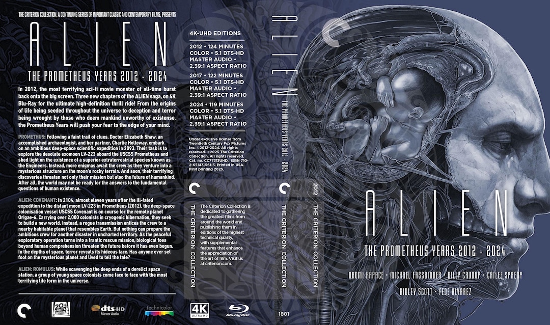 Alien Trilogy Version 2 (the Prometheus Years) Criterion Boxset (fake ...