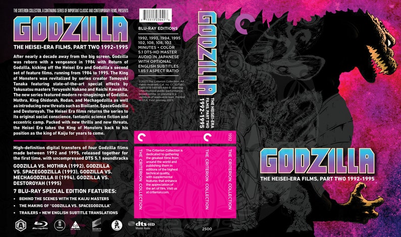 Heisei Era Godzilla Boxset (fake Criterion Covers) - Etsy