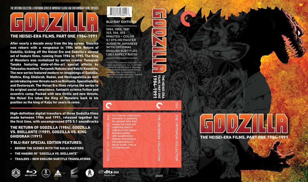 Heisei Era Godzilla Boxset (fake Criterion Covers) - Etsy