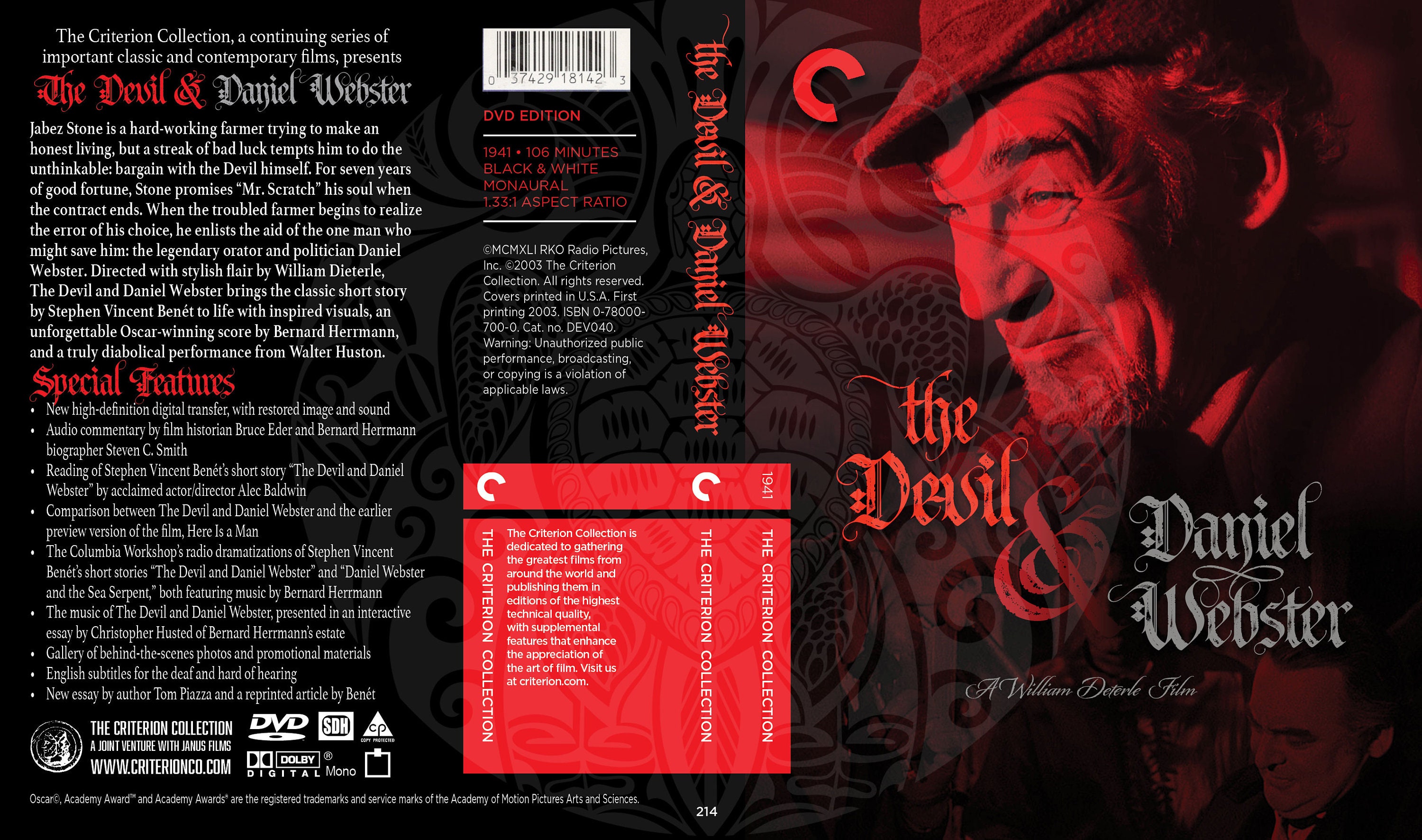 The Devil and Daniel Webster fake Criterion Cover - Etsy